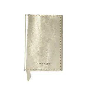 VIDA VIDA Travel Addict Leather Passport Cover - Gold