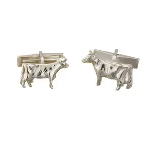 SIMON KEMP JEWELLERS Cow Cufflinks In Solid Sterling - Silver