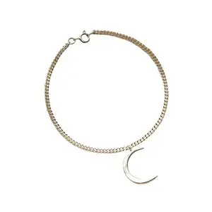 POSH TOTTY DESIGNS Sterling Crescent Moon Charm Bracelet - Silver