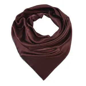 SOFT STROKES SILK Pure Silk Scarf Olive Tree Solid Colour Collection Olive Purple Large - Brown