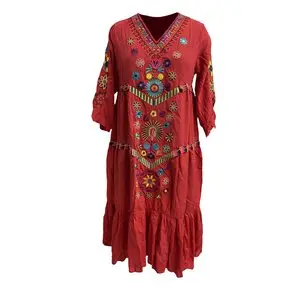 ZASTASTUDIO Embroidered V-neck Dress