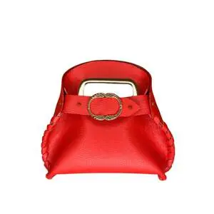 RUJ HERITAGE Mini Madeleine Bag With Jeweled Chain - Red