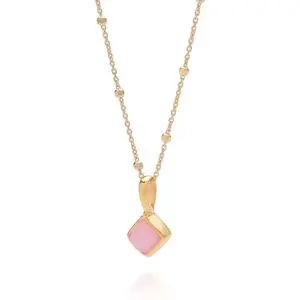 NELLOU JEWELLERY Diamond Opal Necklace - Pink