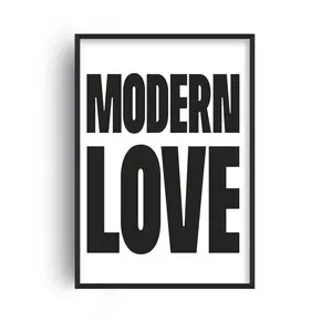FANCLUB Modern Love Minimalist Romantic Art Print - Black