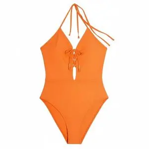 BRASINI SWIMWEAR Lace-up One-piece Swimsuit - Orange