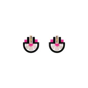GISSA BICALHO Acrylic Handmade Earrings - Pink