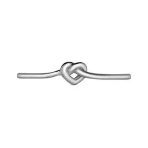 LEE RENEE Love Knot Heart Ring - Silver
