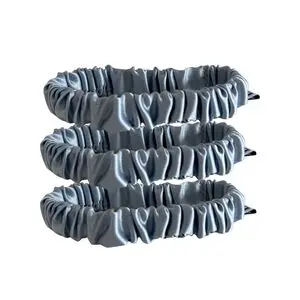 SYLKI Light Silk Hair Ties Three-Pack Blue