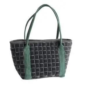 VELVET ATELIER Cassiopeia Shoulder Bag - Green/grey