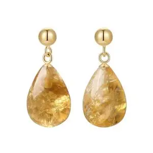 KATY FAYE Citrine Drop Earrings - Gold/yellow