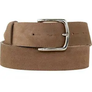 PEACHY BELTS LTD Mink Suede Belt With Detachable Gold Tone Buckle - Brown