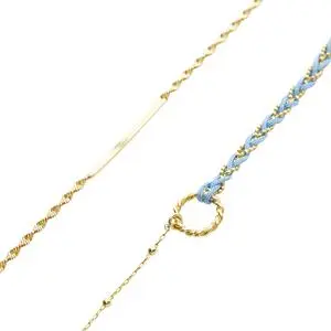 SPERO LONDON Braided Sterling Silver Bracelet Set - Blue
