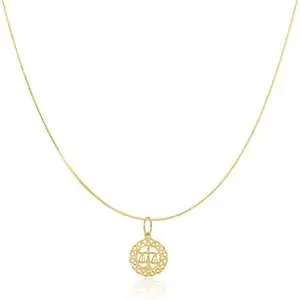Maya Brenner Designs Zodiac Libra Necklace - Gold