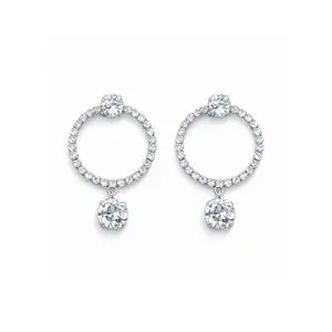 MAISON DE GALA Crystal Halo Drop Earrings