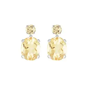 AUGUSTINE JEWELS Citrine Drop Earrings - Yellow