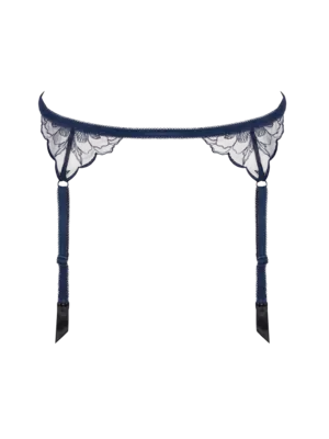 BONBON LINGERIE Coco Heart Suspender Belt - Blue