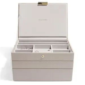 STACKERS Classic Jewellery Box Set Of Three - Black