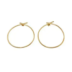 LES REINES En Delphi Hoop Earrings 24k Plated - Gold