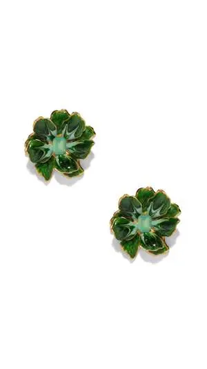 THE PINK REEF Spruce Jewel Box Stud Earrings - Green