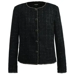 SMART AND JOY Tweed Round Neck Jacket
