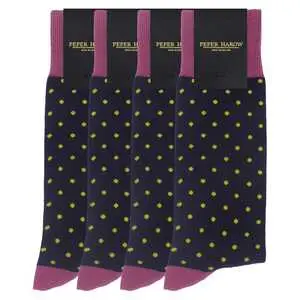 PEPER HAROW - MADE IN ENGLAND Pin Polka Dot Socks Bundle - Blue