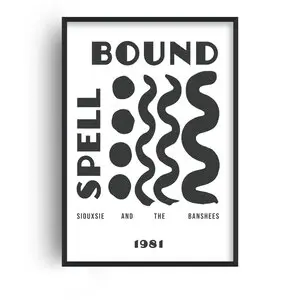 FANCLUB White / Black Spellbound Siouxsie And The Banshees Inspired Abstract Giclée A2 Art Print - White/black