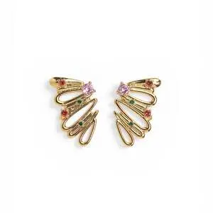 MISS CECILIA Aurora Wing Earrings - Gold