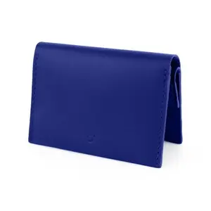 GODI. Handmade Coin & Card Leather Wallet Cobalt - Blue