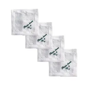 LILLY LOVES Please Leave Nine Cocktail Napkins - Green