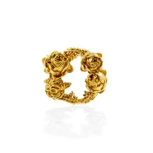 LEE RENEE Rose Halo Lapel Pin - Gold