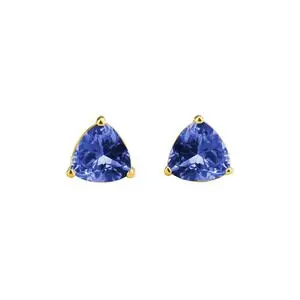 JUVETTI  Trillion Sapphire Stud Earrings - Blue