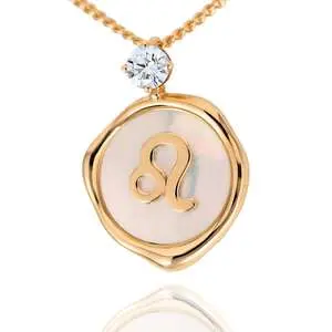 HINCH & LIU Leo Zodiac Vermeil Pendant Necklace - Gold