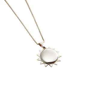 POSH TOTTY DESIGNS Sterling Sun Locket Necklace - Silver