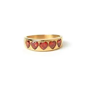 ARMS OF EVE J'adore Ring - Gold/red