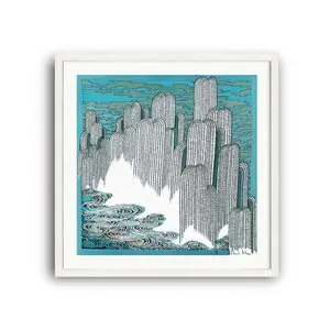 RICHARD ALLAN LONDON Zen Art Print - Blue
