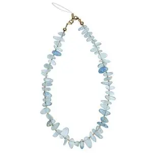 FARRA Natural Aquamarine Gemstone Phone Strap - Blue