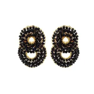 LAVISH BY TRICIA MILANEZE Handmade Cascade Hoop Earrings - Black