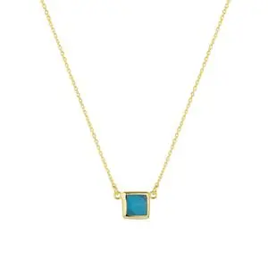 SPERO LONDON Square Sterling Silver Necklace - Gold
