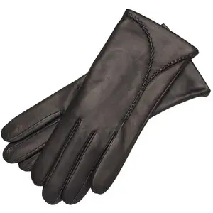 1861 GLOVE MANUFACTORY Necchi Leather Gloves - Black