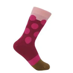 PEPER HAROW - MADE IN ENGLAND Eleanor Polka Dot Crew Socks - Pink