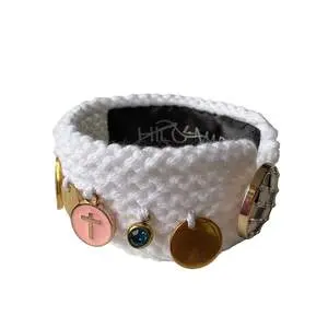 HILO DE MAR Wave Charm Bracelet - White