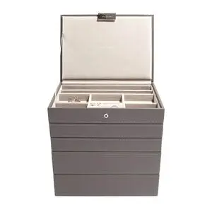STACKERS Classic Set Of Five Jewellery Box - Black
