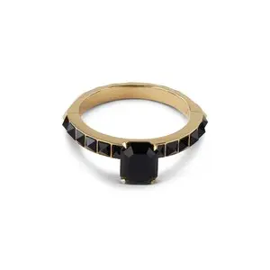 KASUN LONDON Emerald Cut Crocodile Ring - Gold