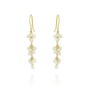 MOUNIR LONDON Long Grape Cluster Earrings - Purple