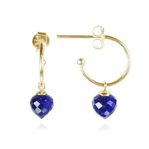 MOUNIR LONDON Small Lapis Lazuli Hoop Earrings - Blue