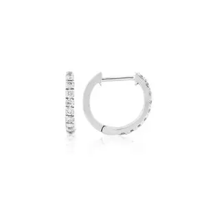 AUREE JEWELLERY Dovehouse Sterling Silver & Cubic Zirconia Hoop Earrings - Silver/white