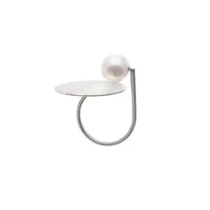 SILVER MOON Pearl And Sterling Ring - Silver