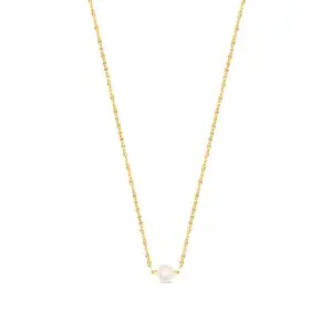 ESTERAH Floating Pearl Necklace - Gold