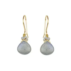 MOUNIR LONDON Labradorite Drop Earrings - Grey