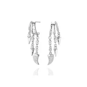 AARIA LONDON Cairo Illusion Charm Earrings - Silver